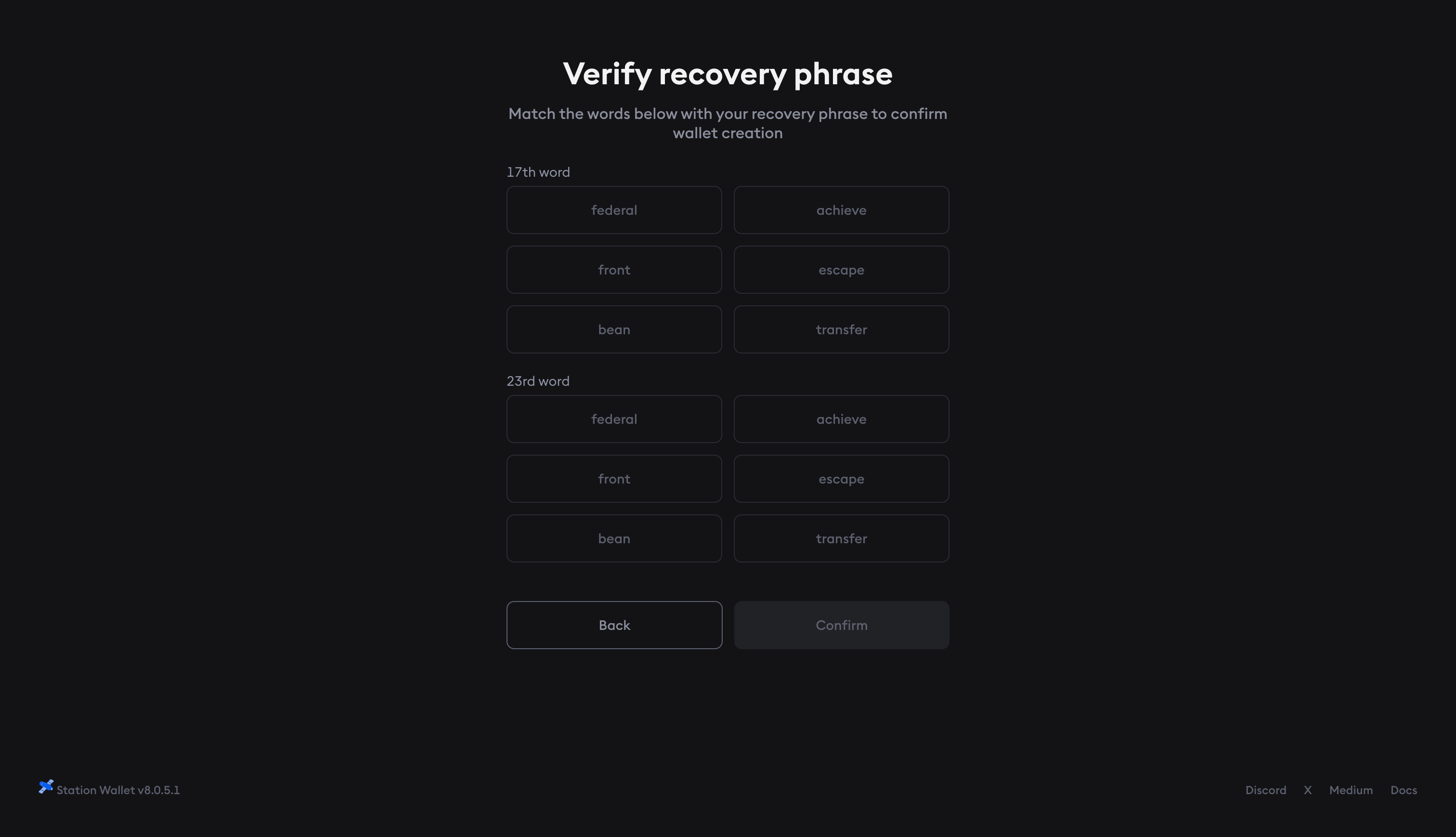 Set up Station wallet